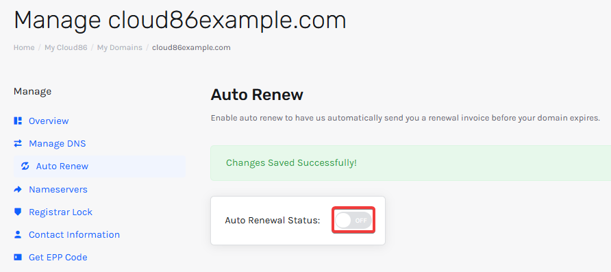How to cancel my domain? – Helpcenter - Cloud86
