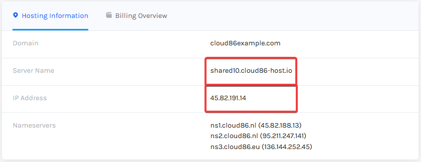 Plesk: Where can I find my server name and ip address? – Helpcenter - Cloud86