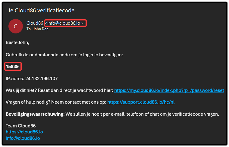 Mijn Cloud86: Inloggen en 2FA – Klantenservice - Cloud86
